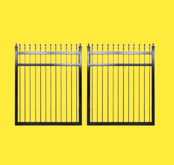 Aluminium Double Swing Gates spikes on top – Gate And More