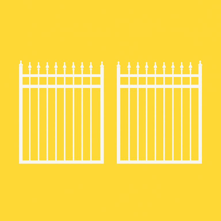 Aluminium Double Swing Gates spikes on top – Gate And More